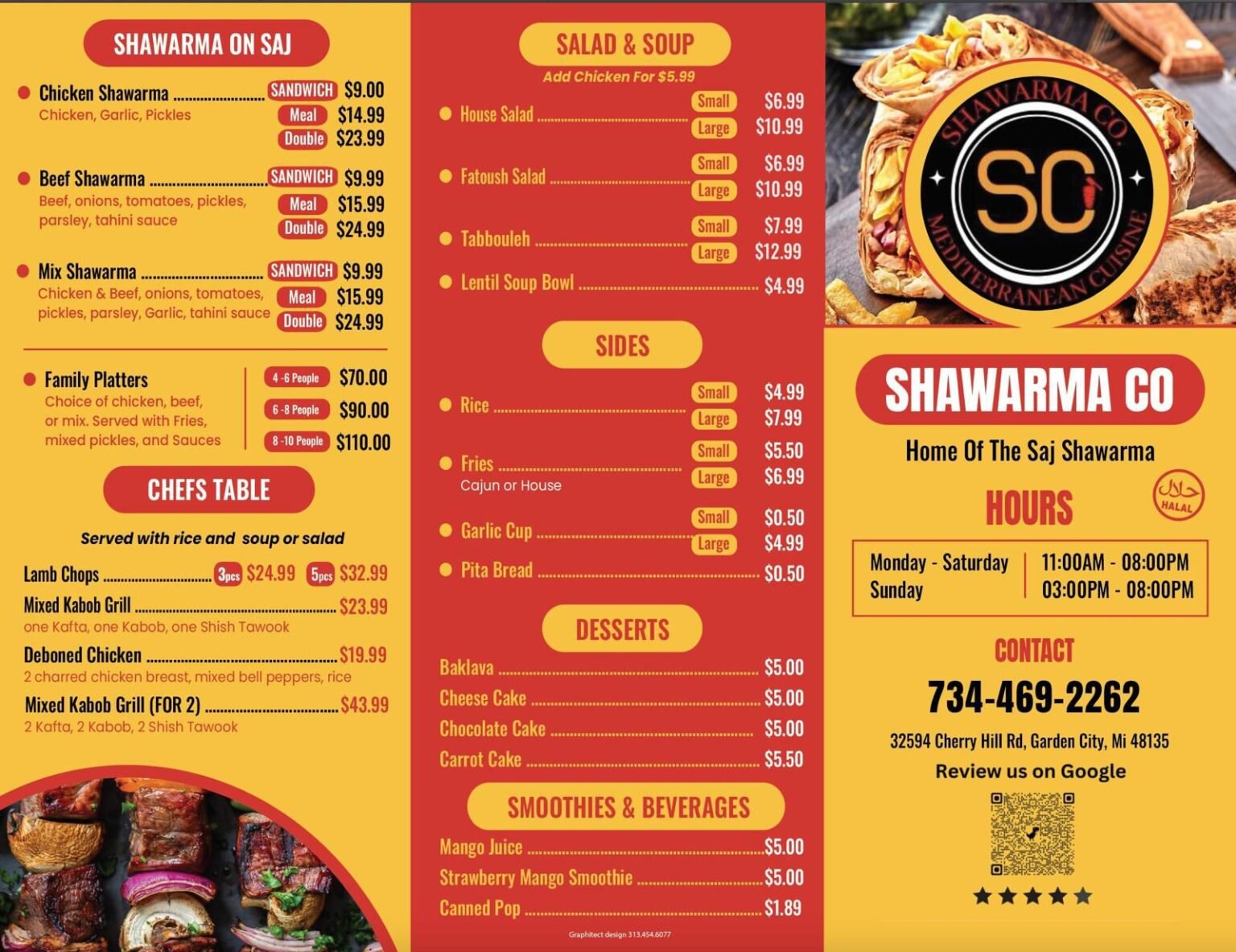 Menu List – Shawarma-Co